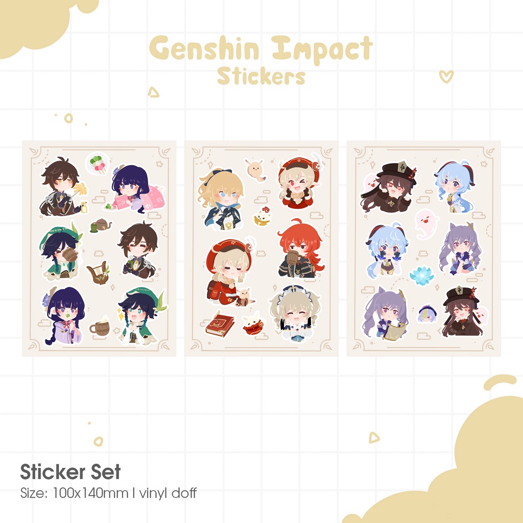 Genshin Impact Sticker Set | Shopee Singapore