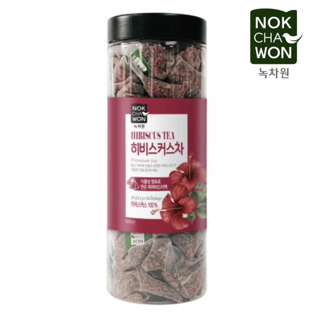 [NOKCHAWON] Hibiscus Tea 60 Tea Bags (Pyramid Type) Korean Flower ...