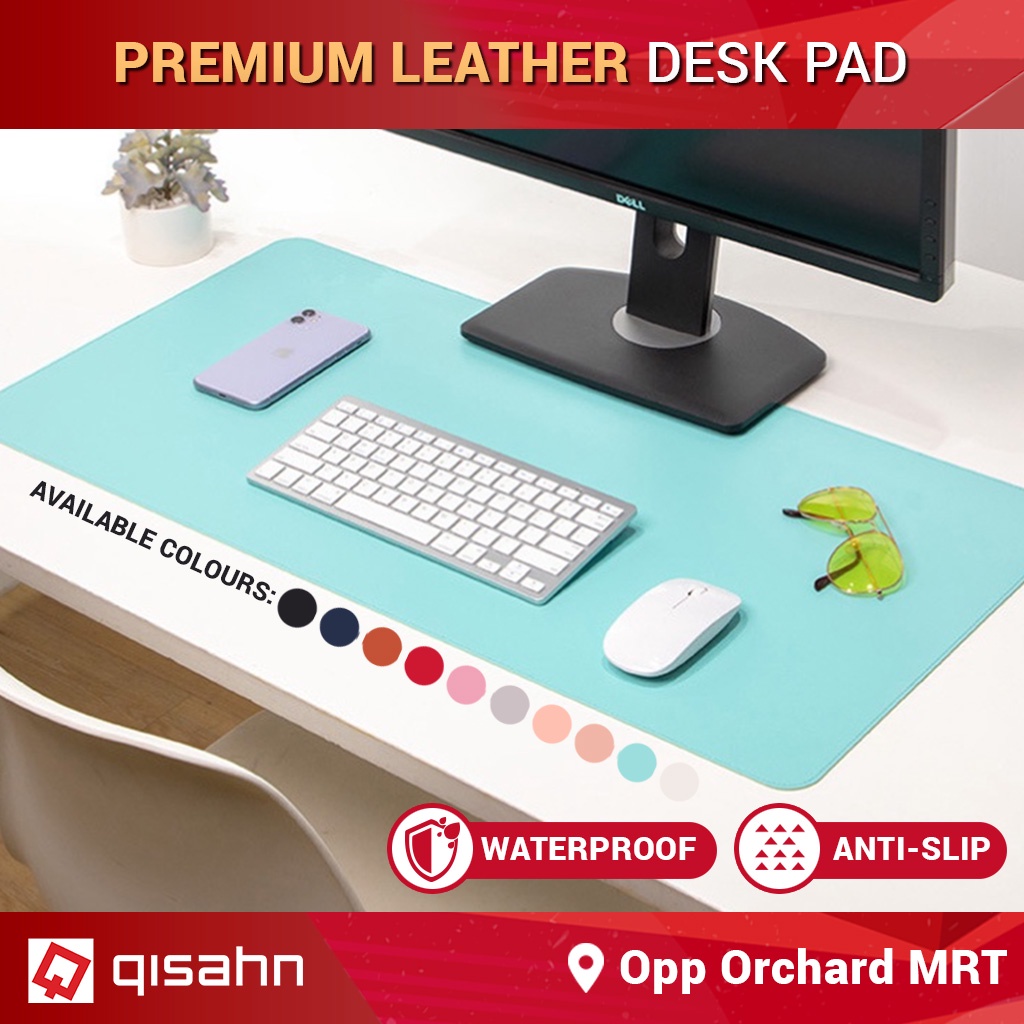 Premium Leather Mousepad Anti Slip Desk Mat and Waterproof Large Mouse ...