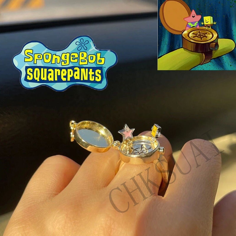SpongeBob SquarePants BFF Friendship Cute Ring Good Friend Can Open ...
