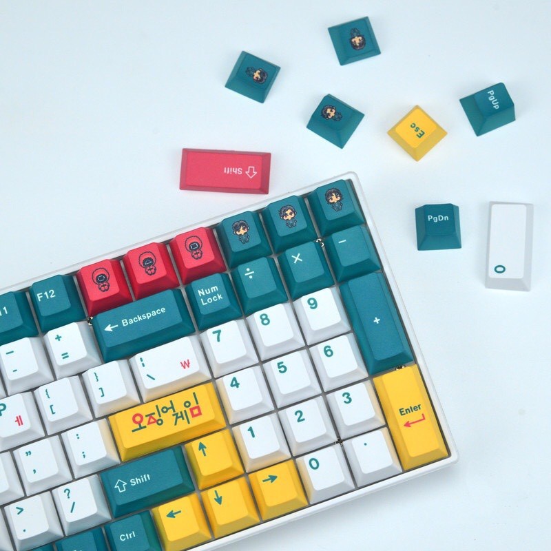 Squid game theme keycap Cherry Profile Korean keycap PBT Dye ...