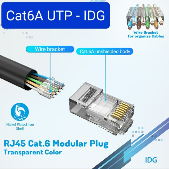 Vention Connector RJ45 Cat6A UTP Modular Connector IDG RETAIL UNIT ...
