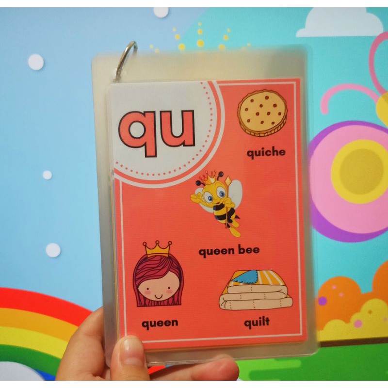 Diagraphs phonics flashcards laminated Kids reading practice | Shopee ...