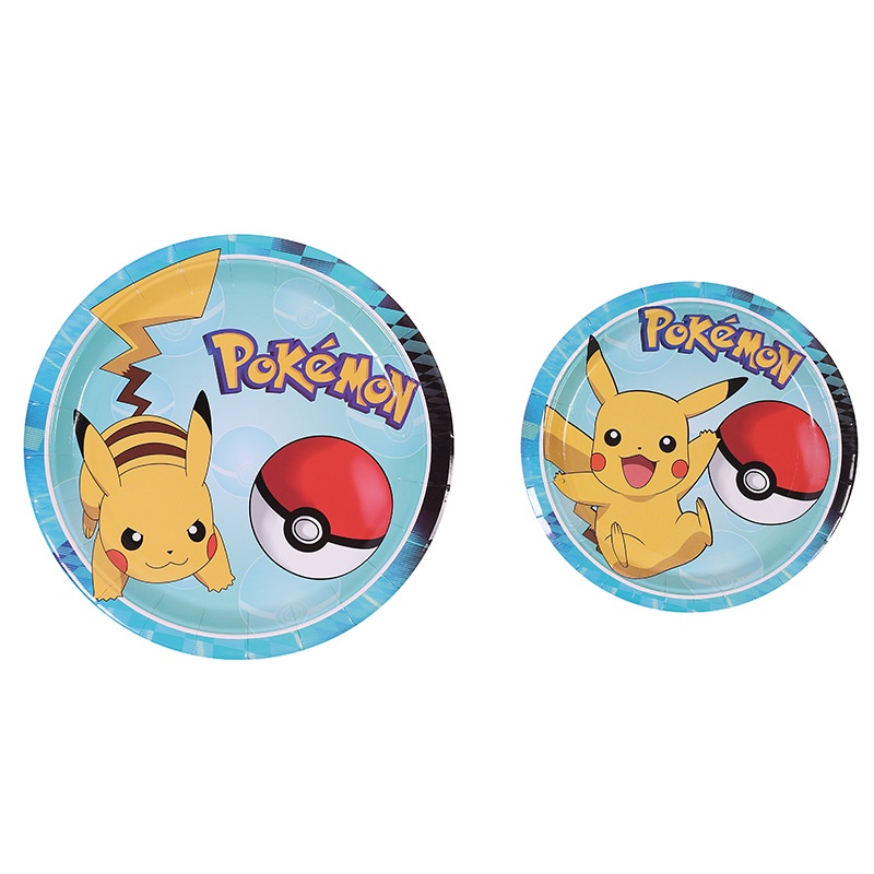 [SG]10Pax Pokemon Theme Party Tableware Disposable Plates Food Grade ...