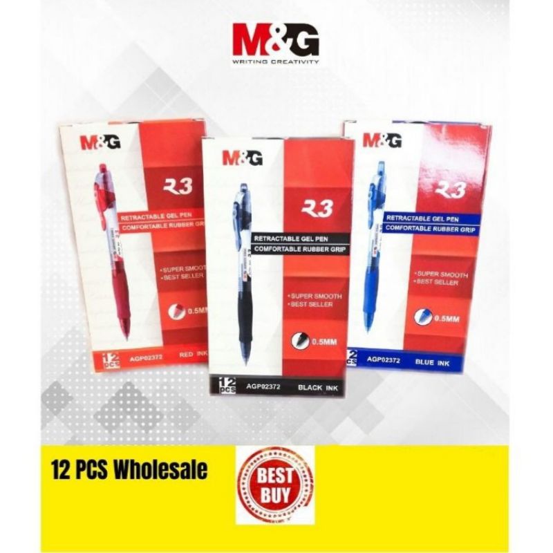 M&G R3/R5 Gel Pen (12pcs/Box) Refill 0.5/0.7 (20pcs/Box) Gel Pen 0.5 ...