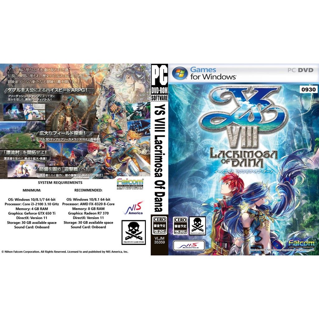 (PC) Ys VIII Lacrimosa of Dana (HQ Texture Pack Added) | Shopee Singapore