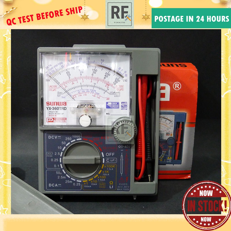 SUNWA MULTIMETER YX360TRD MULTI TESTER METER WITH BUZZER & INDICATOR ...