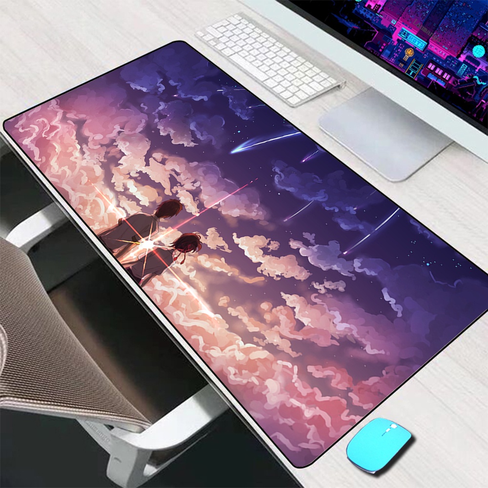 Anime Your Name Mouse Pad Large Gaming Accessories Mouse Mat Keyboard ...