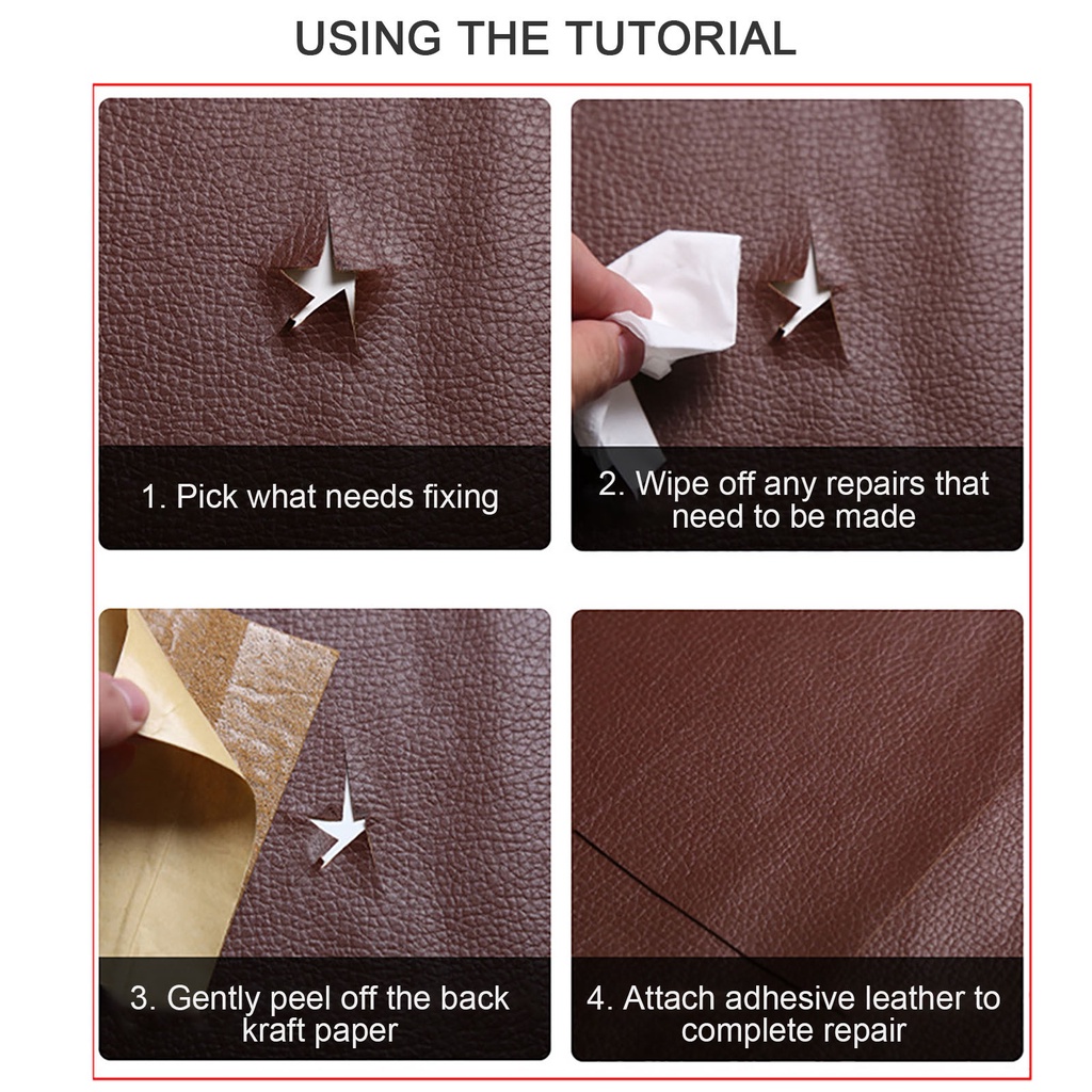 Self Adhesive Leather 50x135cm Sofa PU Sticker Repair Patch | Shopee ...