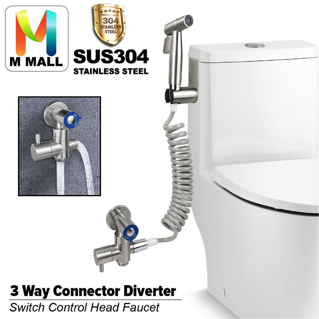 M MALL Bathroom Accessories SET 3 WAY DIVERTER VALVE WATER SEPARATOR ...