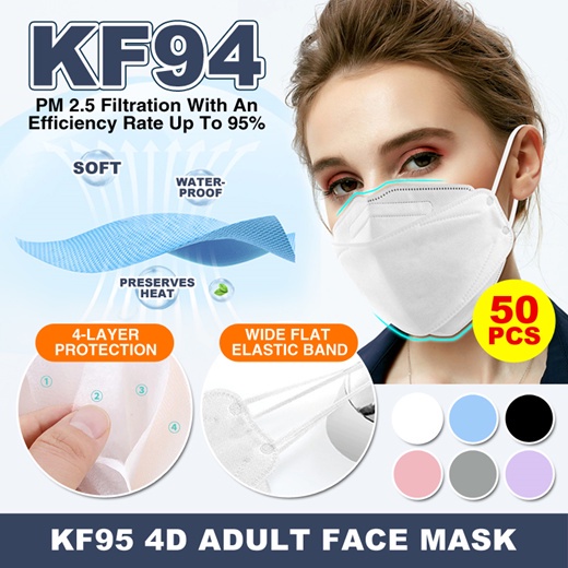 🇸🇬 KF94 Korea 4 Ply Face Mask 50 pcs Bundle | Shopee Singapore