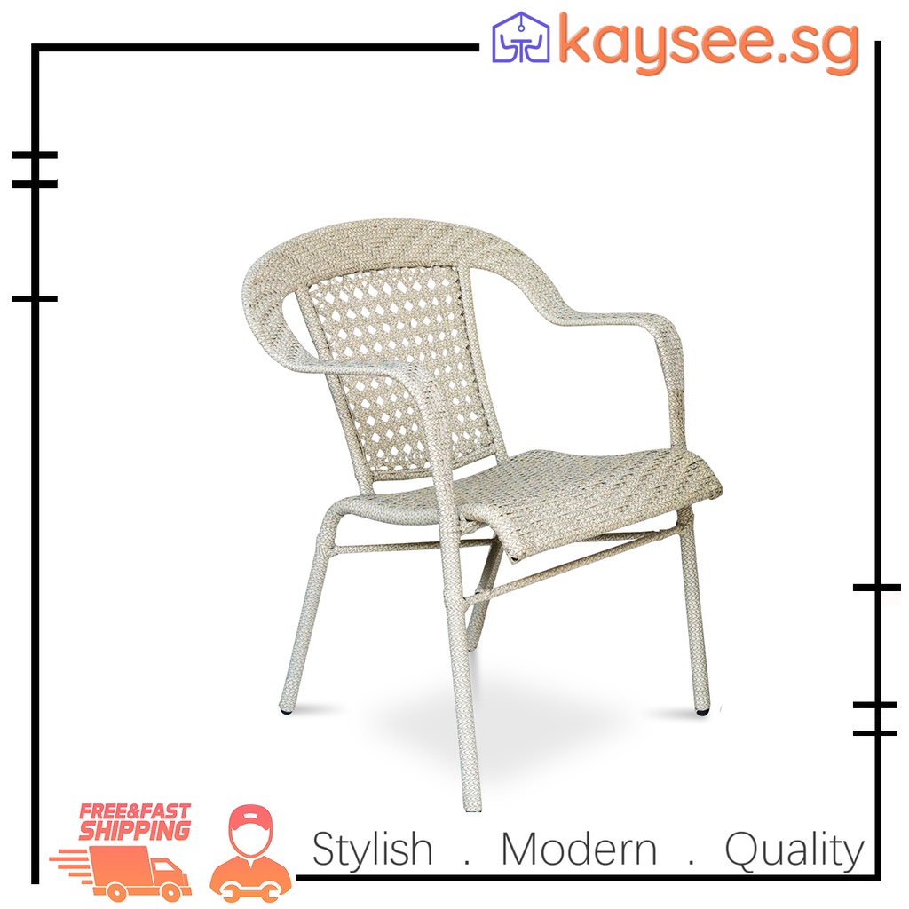 kaysee|Pascaline Outdoor Chair in Ivory | Shopee Singapore