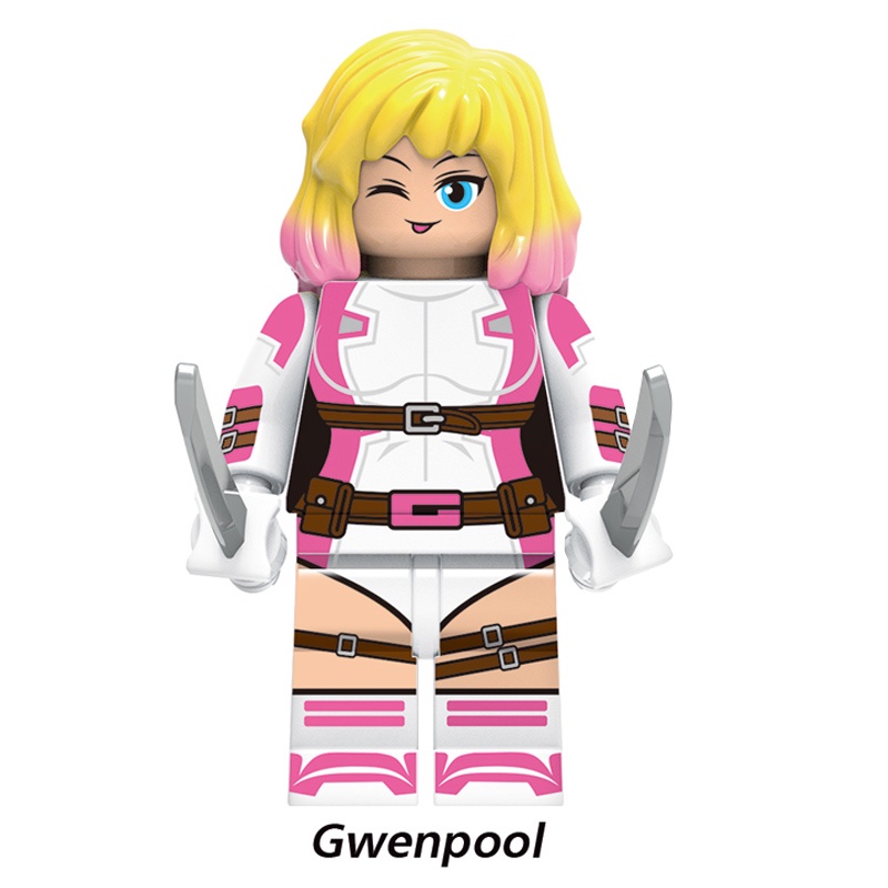 Gwenpool Minifigures Super Heroes DC Movie Dead-pool 3 Building Blocks ...