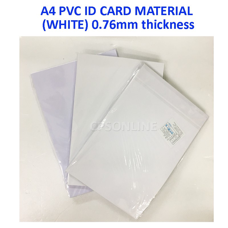 A4 PVC ID card material (white ) 0.76mm | Shopee Singapore