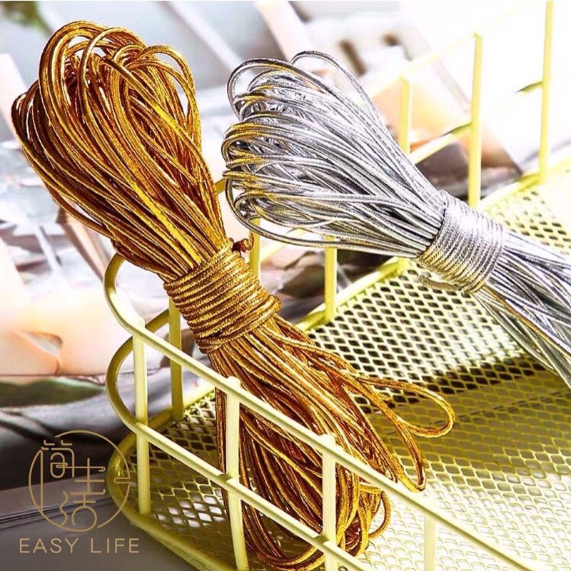 Card Label Tags string Gold Silver Elastic Cord / Non-elastic String ...