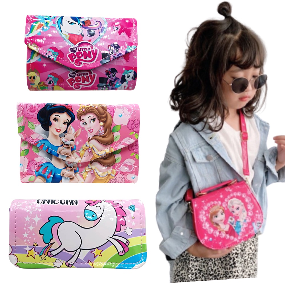 OFFER!! !!CARTOON LITTLE PONY PRINCESS UNICORN BABY SLING BAG KID ...
