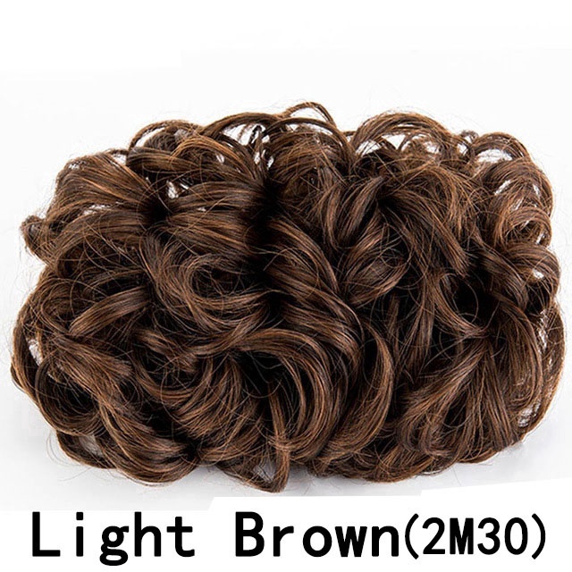 Curly Hair Bun Synthetic Curly Hair Wig Bun Curly Hair Clip In Hair ...
