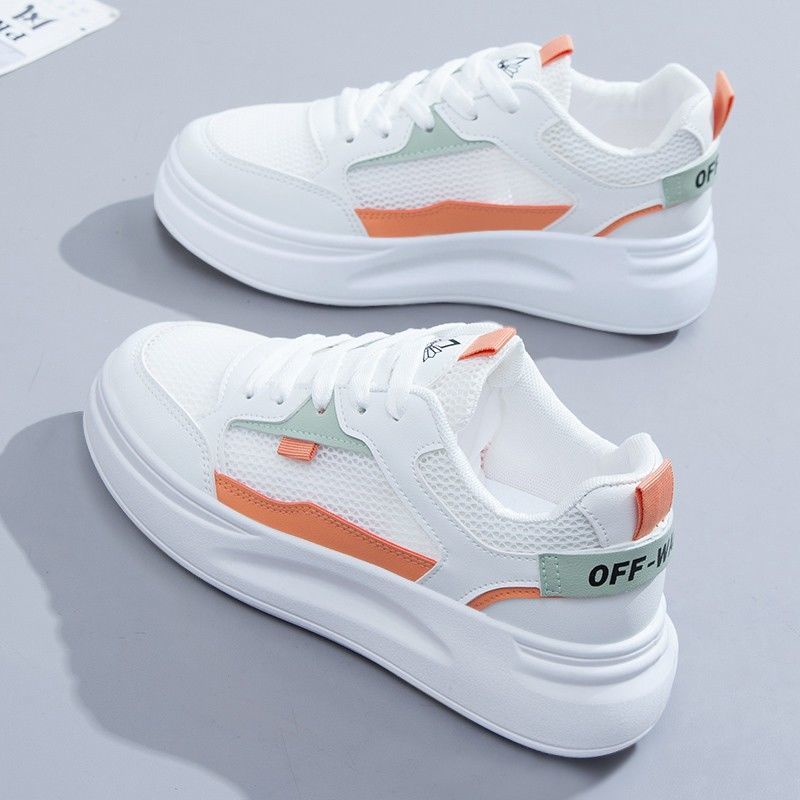 Women's Thin Mesh Breathable White Shoes Casual Sports Net Shoes ...