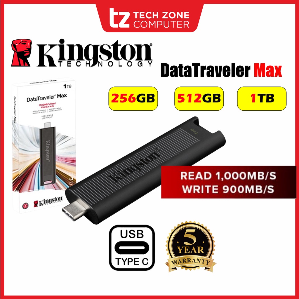 Kingston DT Max USB 3.2 Data Traveler Type-C / Type-A USB Flash Drive ...