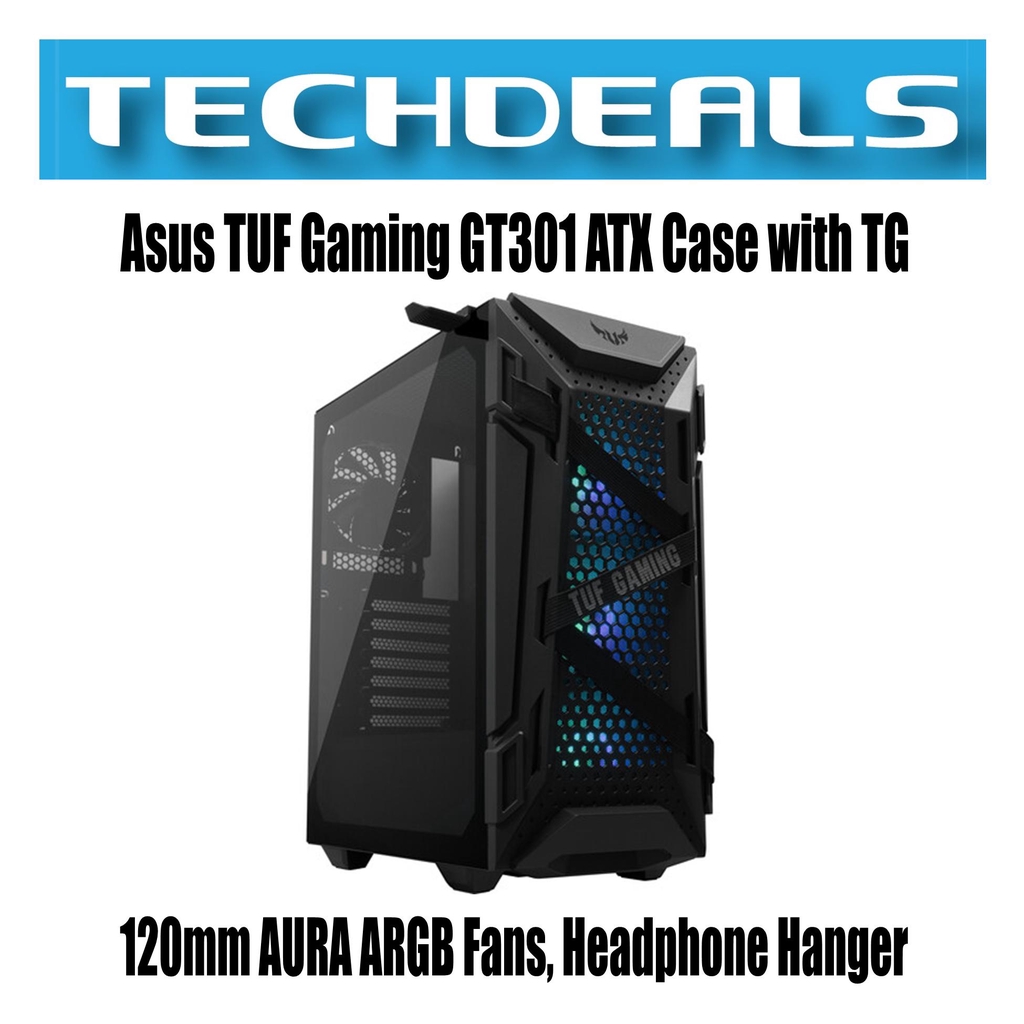 Asus TUF Gaming GT301 ATX Case with TG, 3*120mm AURA ARGB Fans ...