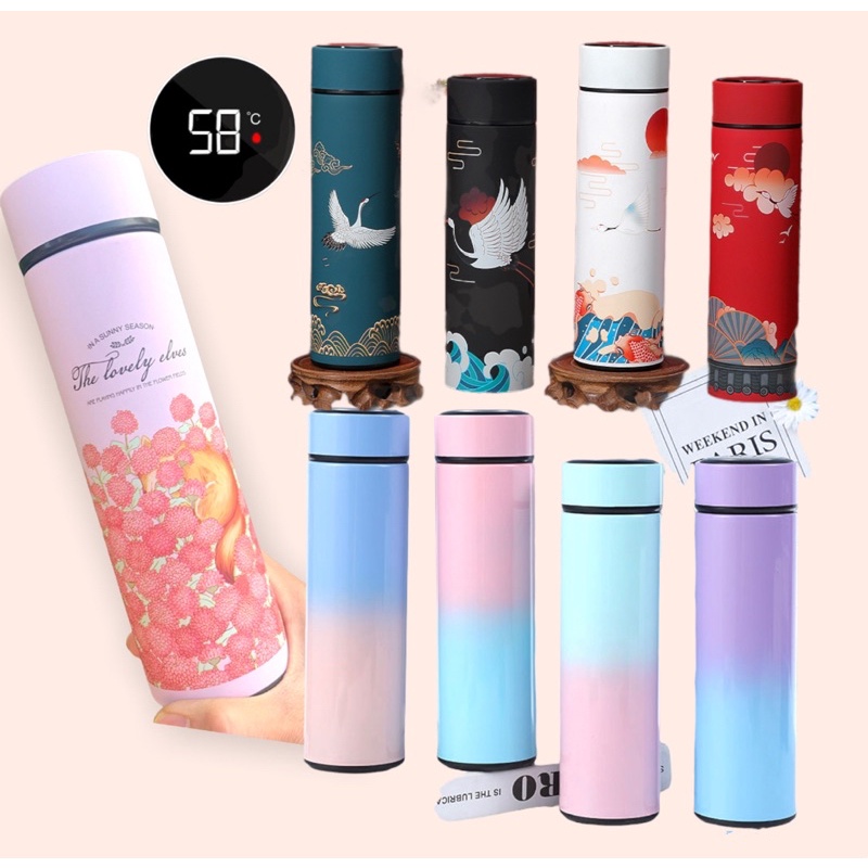 Smart LED Temperature Display Stainless Steel Vacuum Flasks Thermal ...