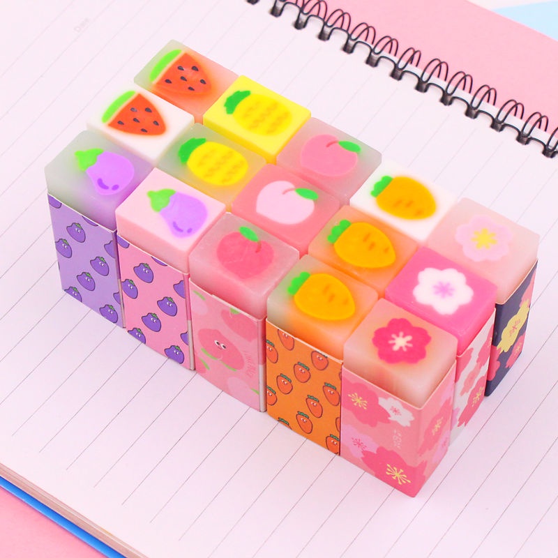 Jelly Eraser Fruit Cherry Sandwich Eraser Special Cartoon Cute ...