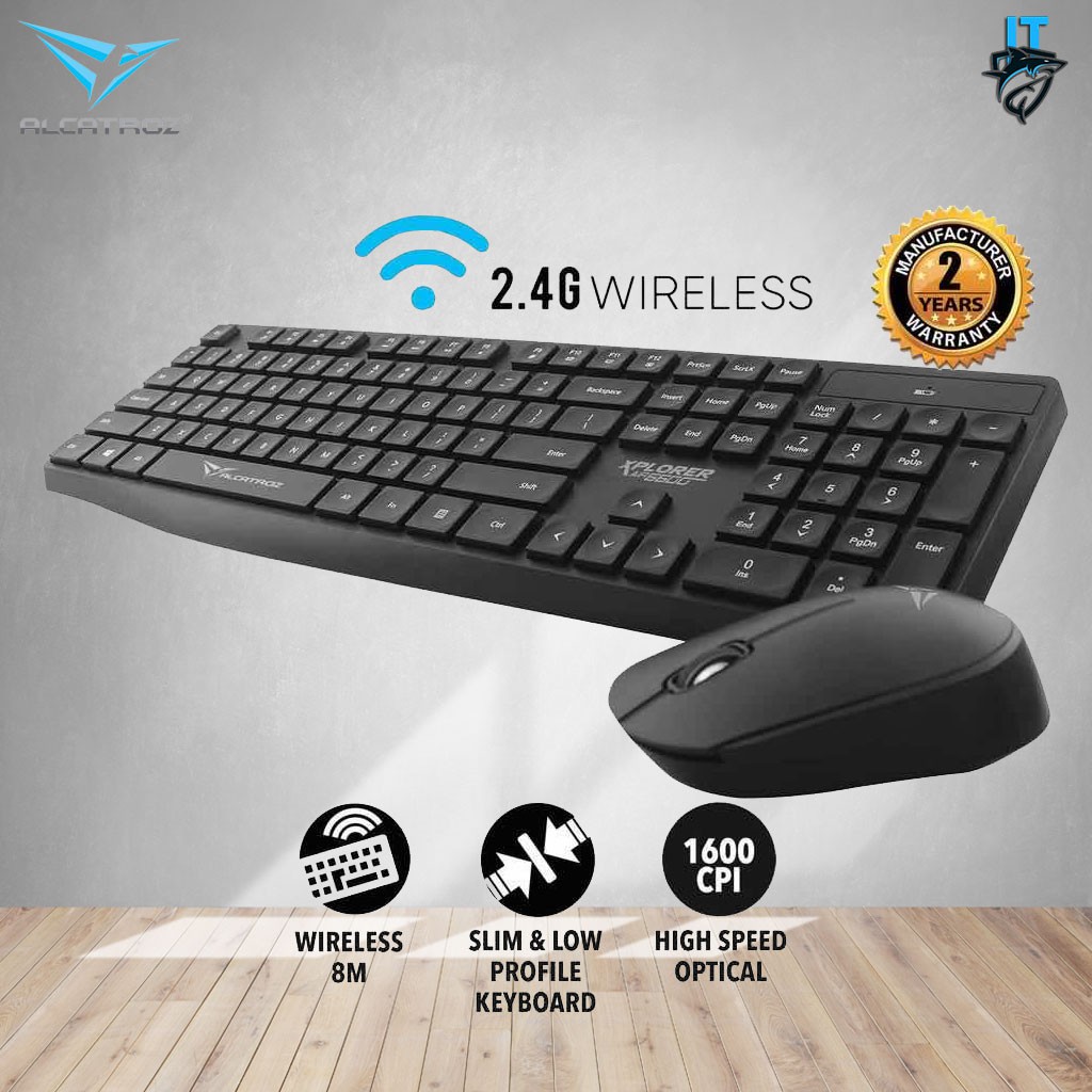 Alcatroz Xplorer Air 6600 Wireless Keyboard & Mouse Combo (2.4G ...