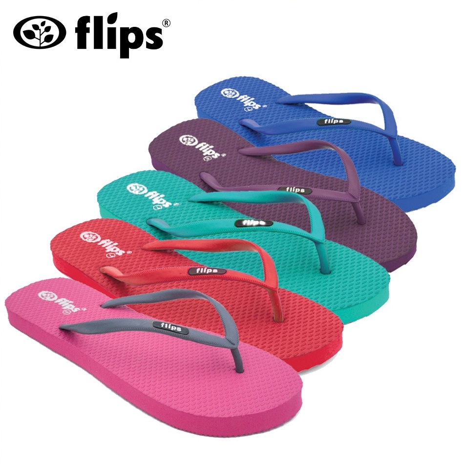 [BY FLIPS] Flips Unisex Slim Strap Rubber Flip Flops in 5 one-tone ...