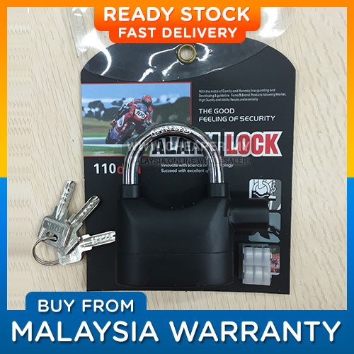 LOCAL Anti Theft SIREN ALARM PADLOCK for Door Motor Bike Pad Lock ...