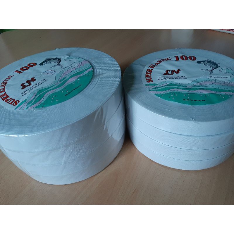Elastic Braid Fish Brand / Getah Pinggang / Getah Kain (1"/1.25") per ...