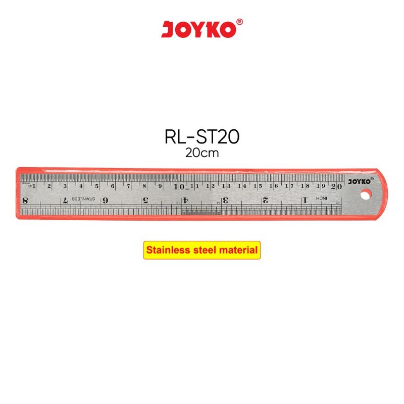 Joyko RL-ST20 Stainless Steel Ruler 20cm Iron Ruler 20 cm | Shopee ...