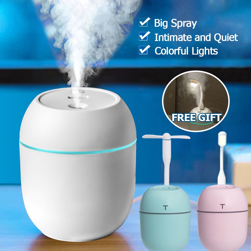 420ml Air Humidifier LED Lamp USB Ultrasonic Essential Oil Diffuser Car Purifier Aroma Anion ...