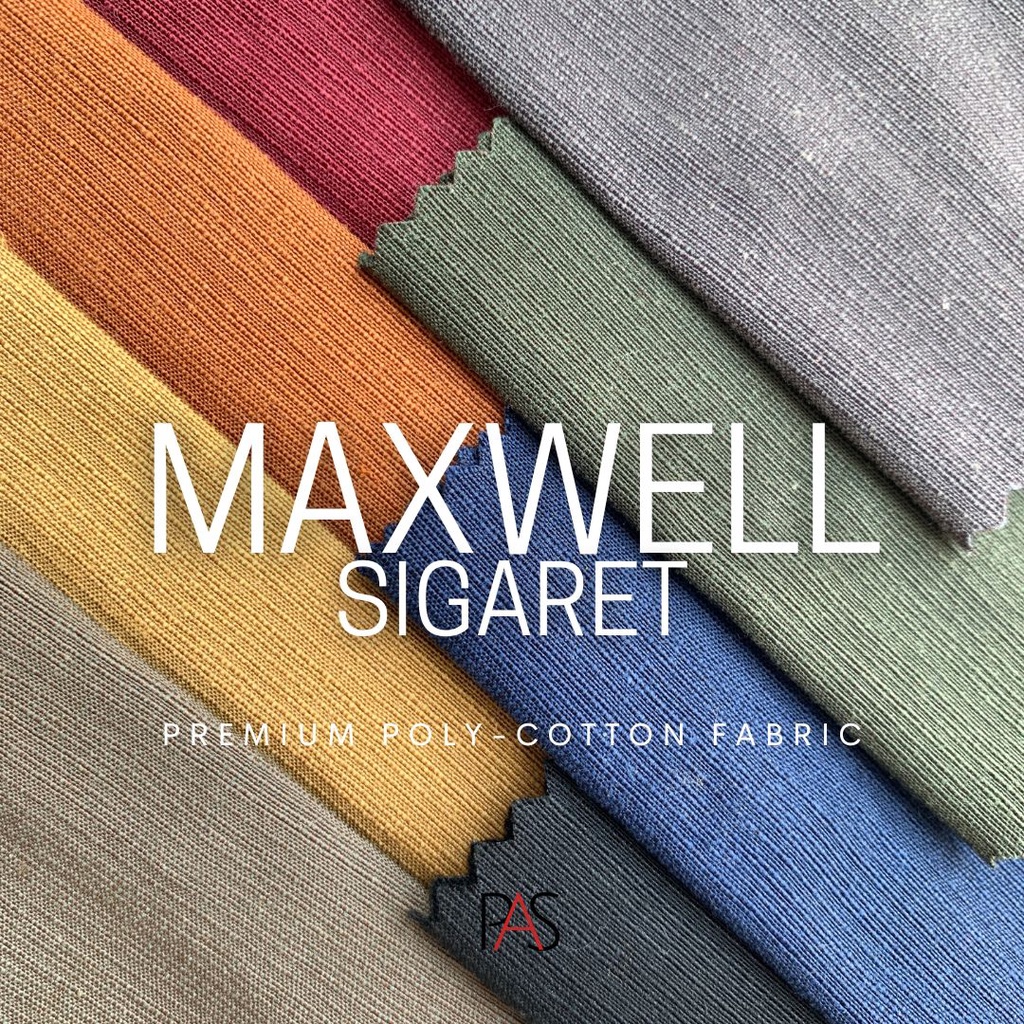 MINIMAL [MINIMUM 2X CLICK FOR 1 YARD] Polycotton Cigarette Fabric ...