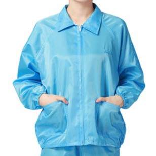 Cleanroom ESD Jacket Type / Zip Type / Hawaii Collar / Blue / White ( JACKET ONLY ) | Shopee ...