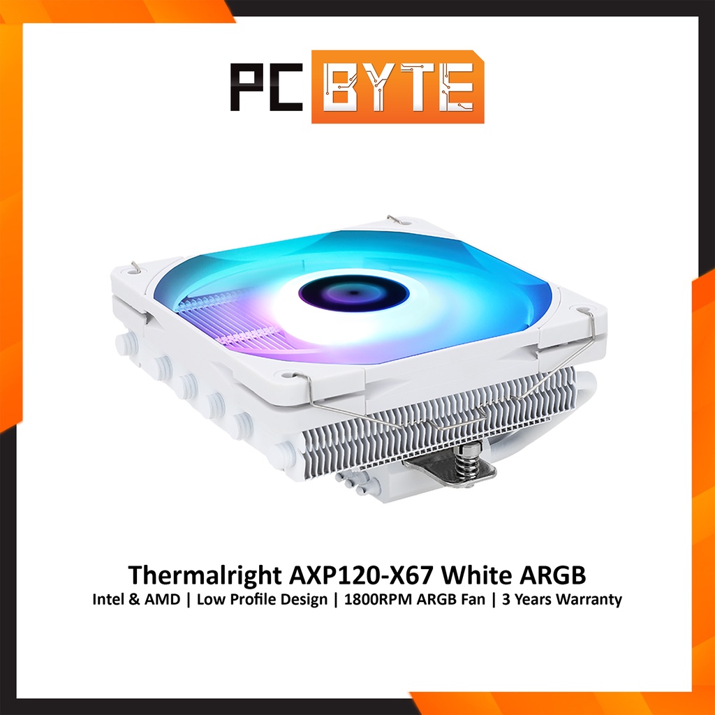 Thermalright AXP120-X67 White ARGB - CPU Air Cooler (Intel & AMD | Low ...