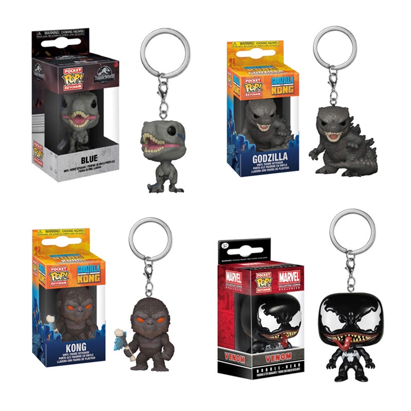 New Jurassic Park Velociraptor Funko POP Key Ring PVC Tyrannosaurus ...