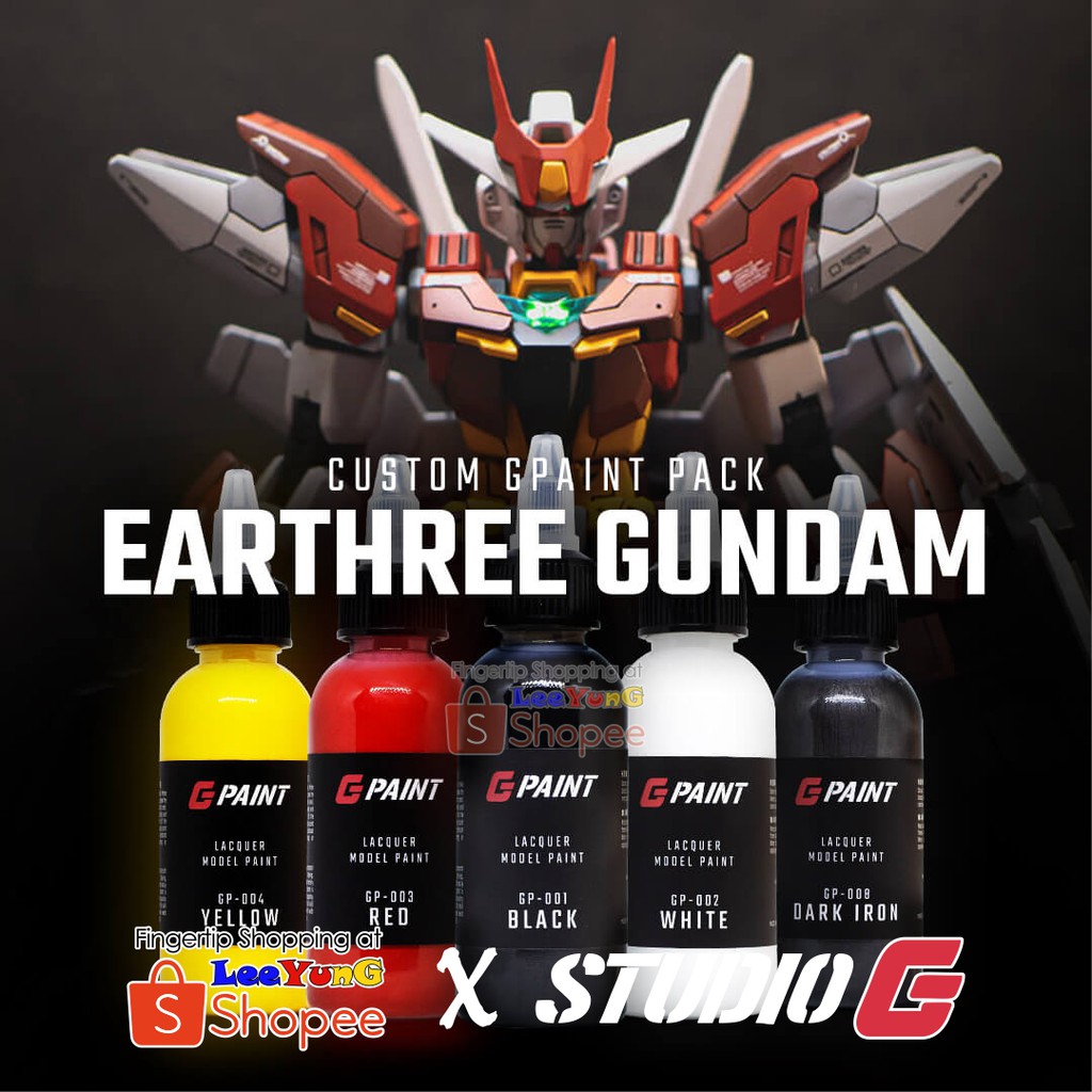 GPAINT V2 Lacquer Paint EARTHREE GUNDAM 5 Bottles 65ML Custom Pack ...