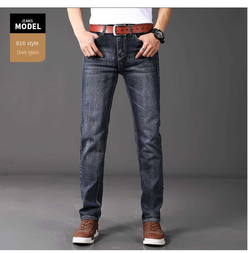 [28-40] Stretch Jeans Men Straight Cut Comfortable and Breathable Work ...