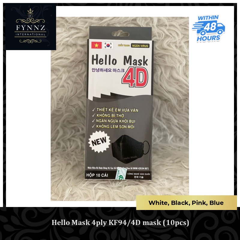 Hello Mask 4ply KF94/4D mask (10pcs) | Shopee Singapore