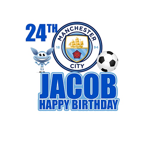 Manchester City Football Club Cake Topper Birthday Party Supplies ...
