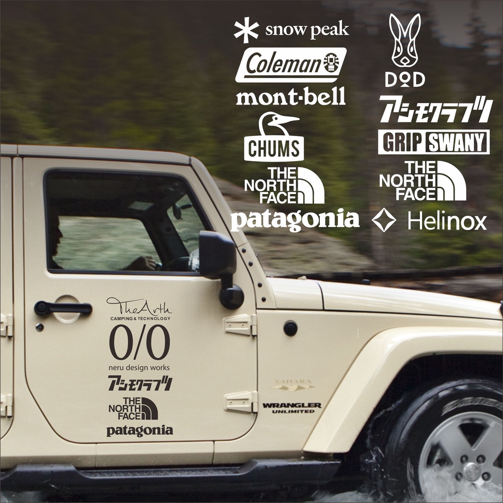 Japanese Outdoor Camping Mountain Car Sticker Bata Snow Peak Stickers ...