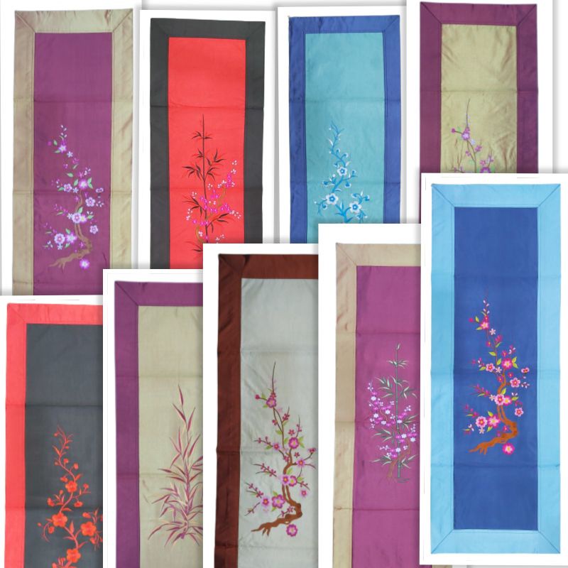 Embroidered Table runner/Embroidered long Table mat 40cm x 120cm ...