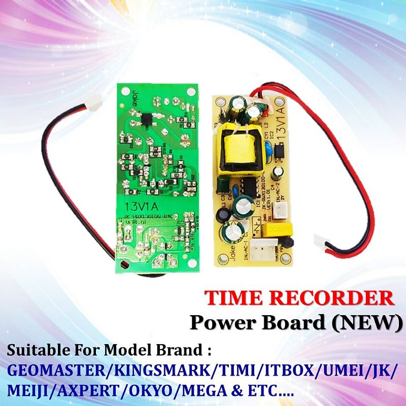 TIME RECORDER POWER BOARD / PUNCH CARD MACHINE POWER BOARD / MESIN ...