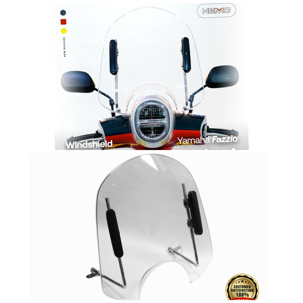 Windshield VISOR Front Shield YAMAHA FAZZIO NEMO ORIGINAL Type ALFA ...