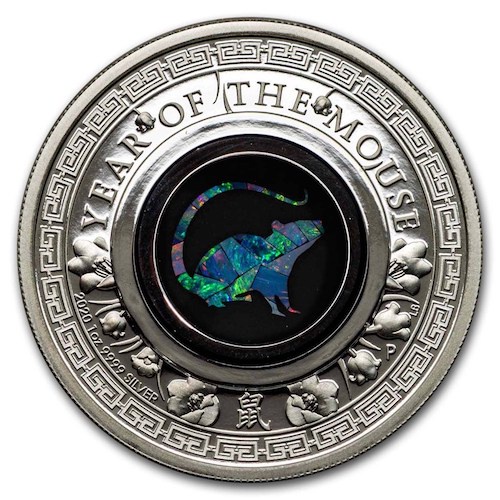 AUSTRALIAN OPAL - LUNAR MOUSE 2020 1OZ SILVER PROOF COIN | Shopee Singapore