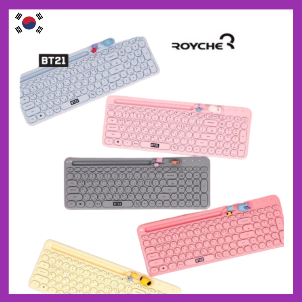 BTS BT21 3rd Generation Try Mode Bluetooth Keyboard/Multi Pairin ...