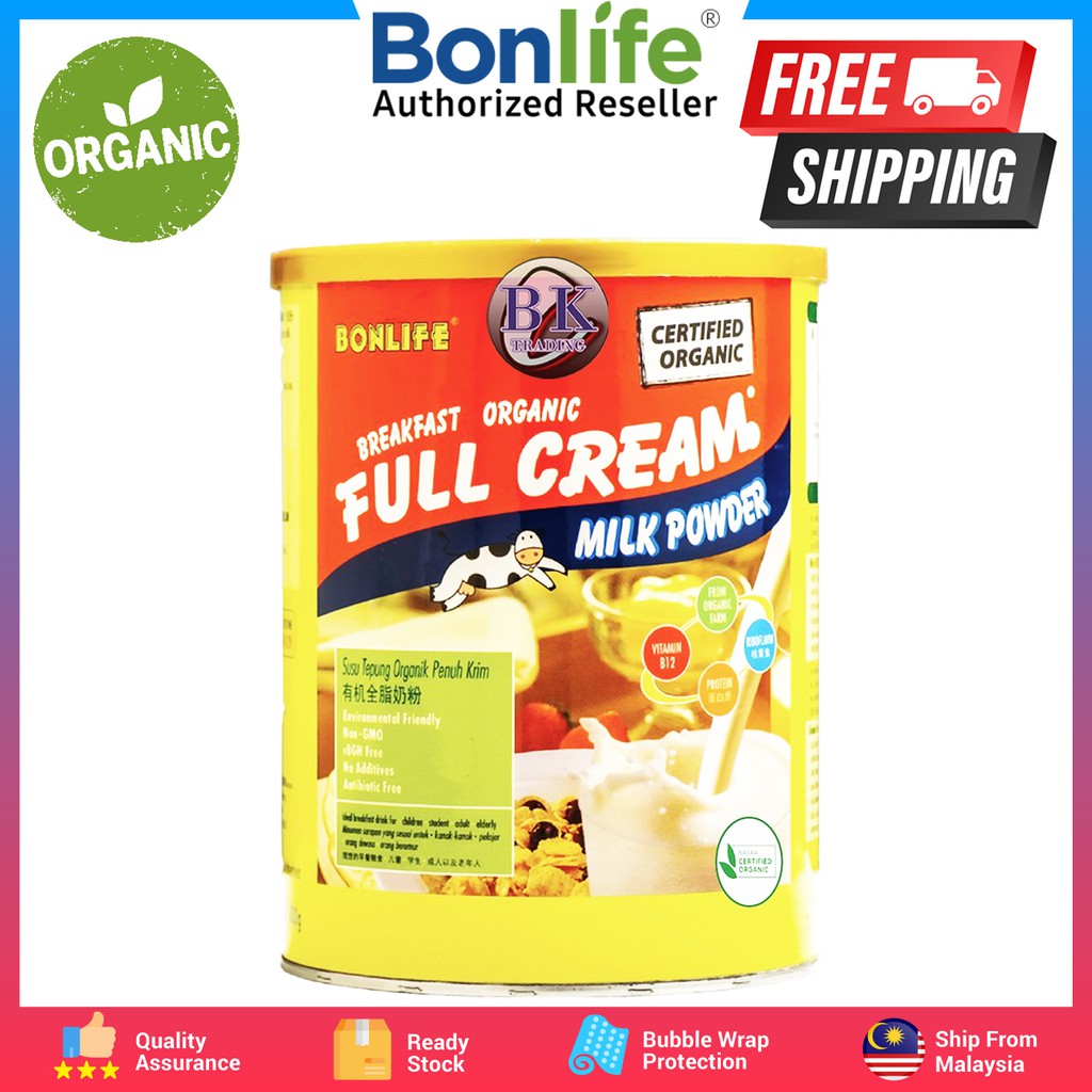 Bonlife Breakfast Organic Full Cream Milk Powder 800g | Shopee Singapore