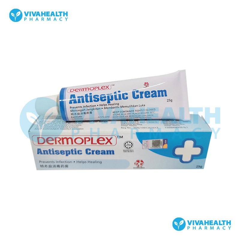 Dermoplex Antiseptic Cream 25g - Prevents infection, Helps healing ...