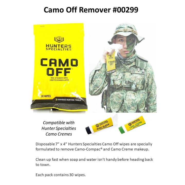 Army NS BMT Camo Cream Remover Camo Off Wipes | Shopee Singapore