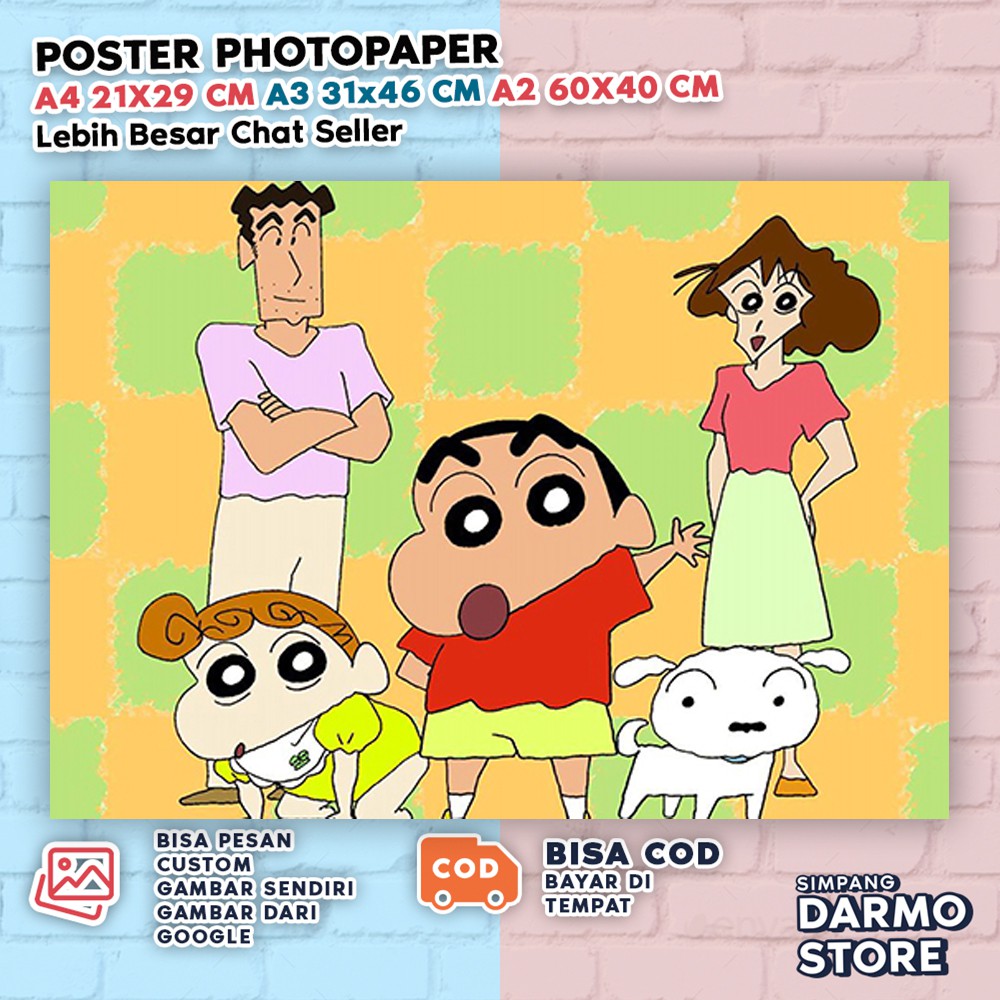 Shinchan Poster Anime Cartoon Cute Children Jail Wibu Shinnossuke ...